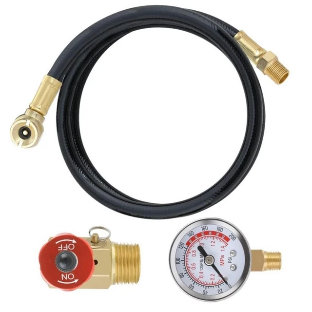 AIR TANK KITS Valve Hose Tire Portable Air Tank Gauge Manifold ...
