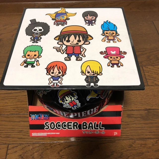 ONE PIECE FOOTBALL Soccer Ball Black Anime Luffy Prize Goods Panson ...