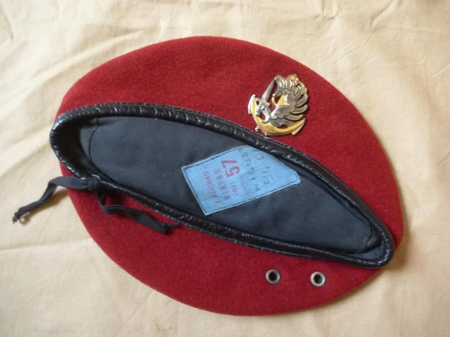 BERET ROUGE PARACHUTISTE Infanterie de Marine RPIMA Armée Française ...