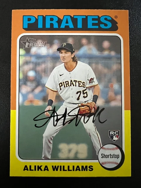 CARTA ROOKIE 2024 Topps Heritage Alika Williams #128 Pittsburgh Pirates ...