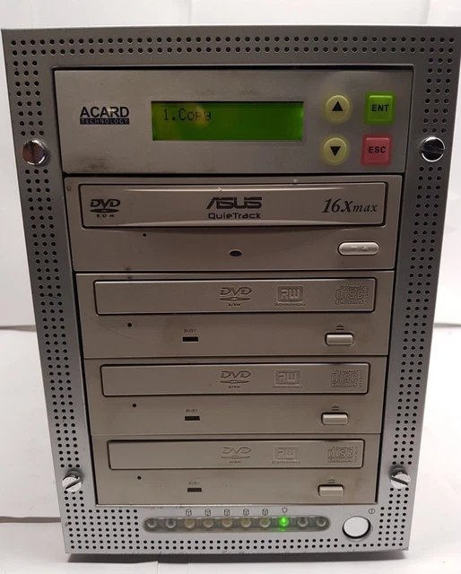 4-IN-1 DVD CD DISC BURNER DUPLICATOR ASUS QUIETRACK 16xMAX COPIER £11. ...