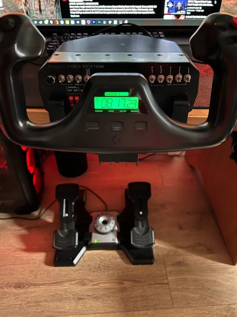 LOGITECH PRO FLIGHT Yoke Quadrant Throttle and Rudder £168.00 - PicClick UK