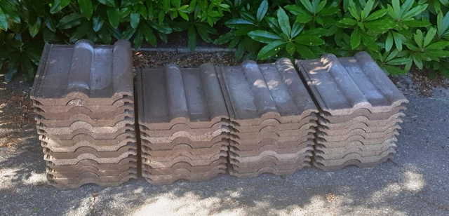 MARLEY DOUBLE ROMAN roof tiles Antique brown, 44 tiles £0.99 - PicClick UK