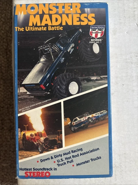 MONSTER MADNESS 1986 The Ultimate Battle Vhs Trucks Hot Rods Mud Racing ...