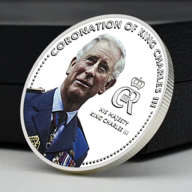 CHARLES III SILVER Plated Challenge Coin England King Commemorative ...