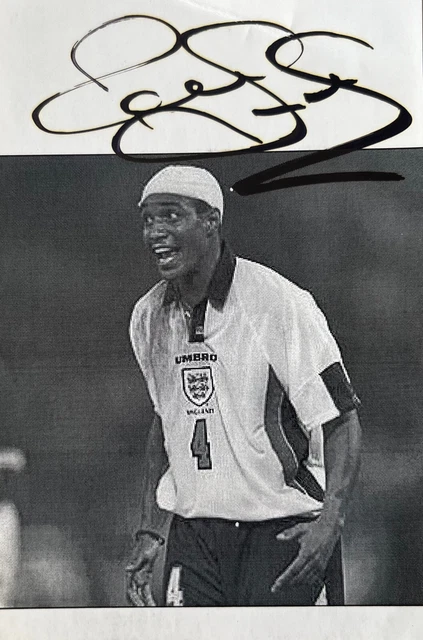 HAND SIGNED WHITE card of PAUL INCE, MAN UTD FC, FOOTBALL autograph £31 ...