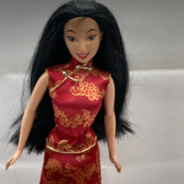 1997 DISNEY'S MULAN Fashion Doll Scarlet Red Gold Dress Barbie 90’s ...