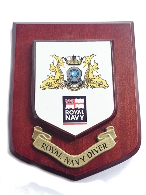 ROYAL NAVY DIVER Regimental Wall Plaque Military Mess Shield £24.99 ...