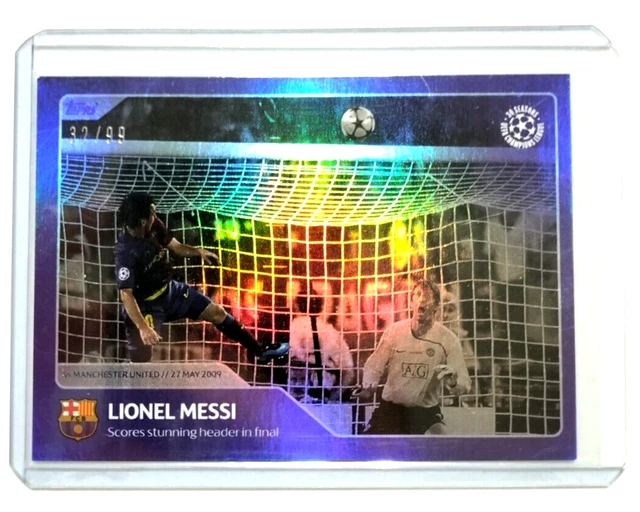 TOPPS UCL 30 Season Celebration N. 43 Parallel Card /99 Lionel Messi ...