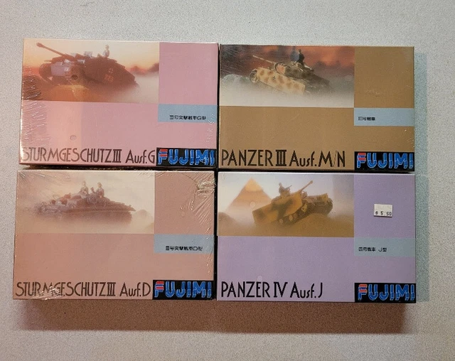 1/76 20MM FUJIMI WW2 German Tank Armor model kits x4 NIB $19.99 - PicClick
