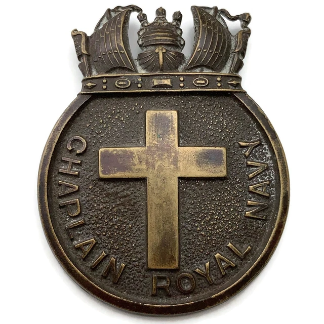 WW1 ROYAL NAVY Chaplain Department Christian Padre Officers Naval Cap ...