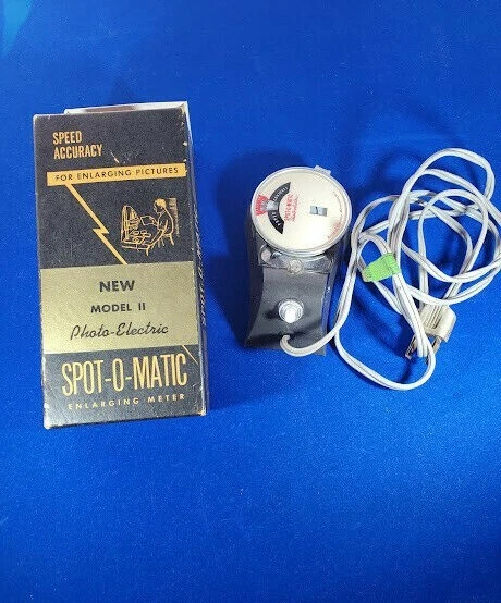 VINTAGE SPOT-O-MATIC ENLARGING Meter Made in USA Model 2 WITH ORIGINAL BOX LQQK! £11.96 ...