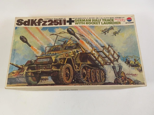 NITTO KAGAKU 388-600 Sdkfz251/1 German Half Track & Rocket Launcher, 1/ ...