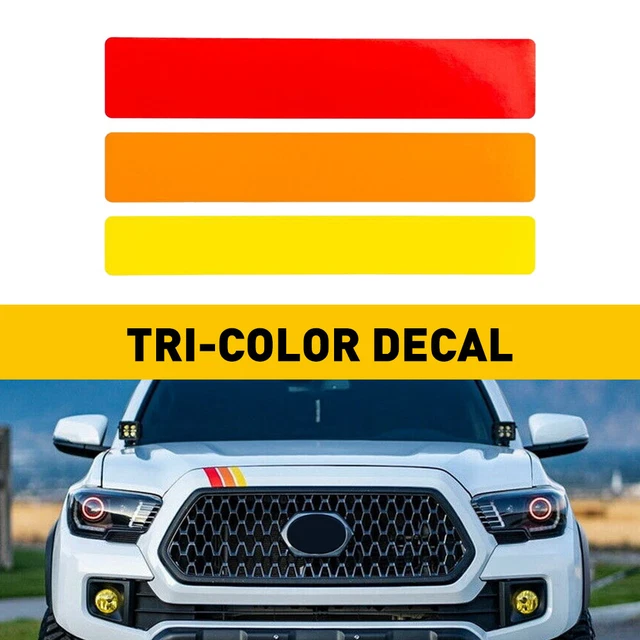 TRI-COLOR TOP GRILLE pre-cut vinyl sticker fits 2016-2020 Toyota Tacoma ...