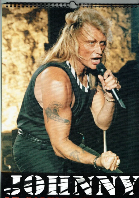 CALENDRIER POSTERS JOHNNY HALLYDAY 1997 Complet Grand format 42 x 30 cm ...