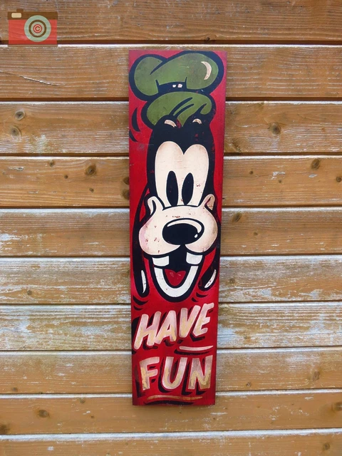 LARGE HAVE FUN SIGN, LOVELY VINTAGE FAIRGROUND THEME, Goofy, CIrcus £32 ...