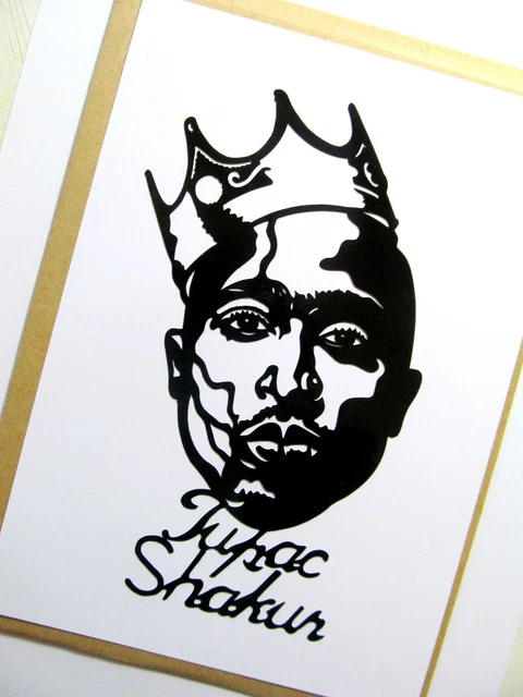 TUPAC SHAKUR ORIGINAL Pop Art, 3"X 7" inches 2pac Vinyl Decal Sticker ...