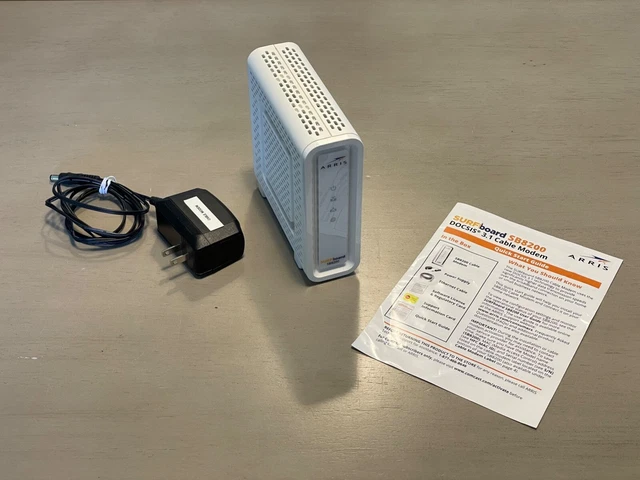 ARRIS SURFBOARD DOCSIS 3.1 Model SB8200 Gigabit Cable Modem with Power ...