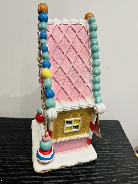 TK MAXX CHRISTMAS Candy Cane Iced Gingerbread Light Up Pink & Mint ...
