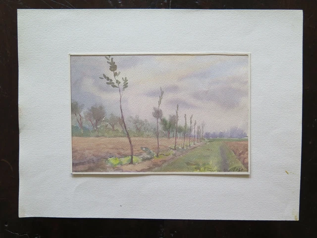 TABLEAU VINTAGE PEINTURE Aquarelle Paysage Signé Emilia Romagna 21x14 CM P14 EUR 44,84 - PicClick FR