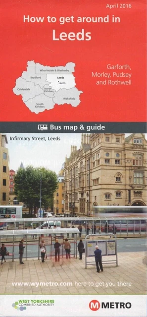 METRO - BUS Map & Guide - How To Get Around Leeds - April 2016 EUR 5,70 ...