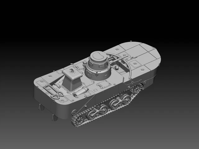 1/48 LESINN BAUSATZ, unbemalter WW2 Japanese Navy Tank, Type 2 Ka-Mi ...