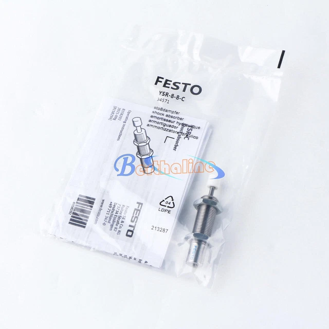 ONE NEW FESTO YSR-8-8-C 34571 Absorber Self-Adjusting Shock 60mm £74.28 ...