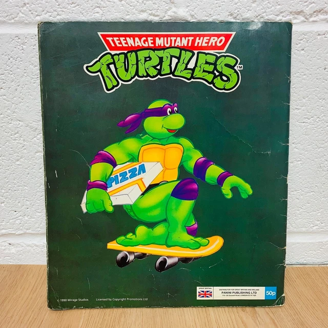 VINTAGE TEENAGE MUTANT Hero Turtles TMNT Panini Sticker Collectors ...