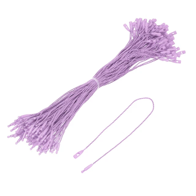 COTTON HANG TAG String Snap Lock Pins Purple 7.8 Inch Pack of 100 $13. ...