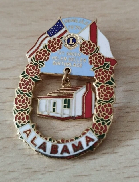 PIN OR BADGE Alabama Honolulu Lions Club 1976 Lions International Ivy ...