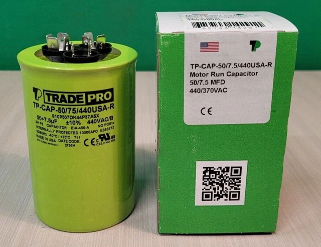 TRADE PRO ROUND Motor Run Capacitor 45/5MFD 440/370V 2, 45% OFF