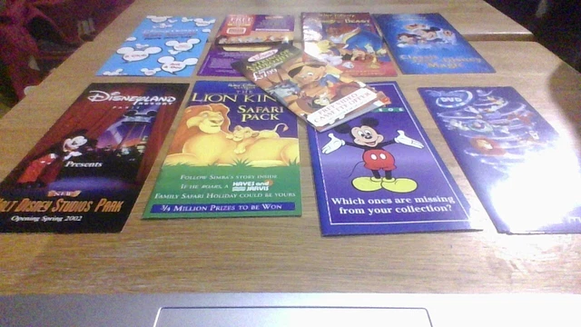 DISNEY UK VHS Pre Cert Video Cassette Dvd Promo Flyers Catalog Inserts ...