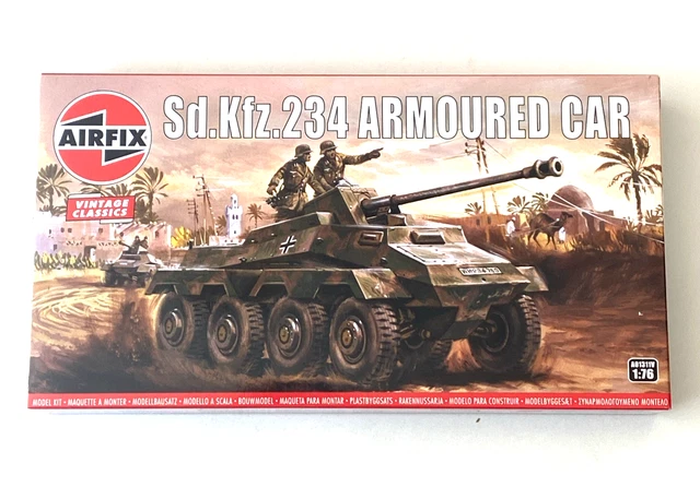 AIRFIX VINTAGE CLASSIC Armoured Car SDKFz234 Model Kit 1:76 Scale New £ ...
