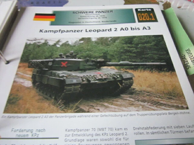 MILITÄRFAHRZEUGE ARCHIV PANZER 20.1 Leopard 2 A 0 bis A 3 Deutschland ...