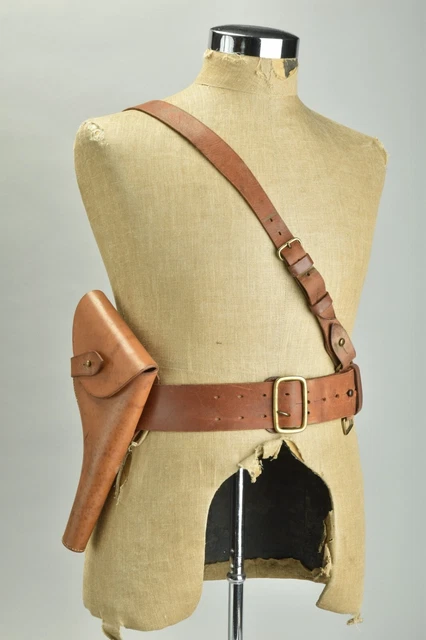 WW1 REVOLVER HOLSTER & British Army Officers' Sam Brown Sword Belt. Ref ...