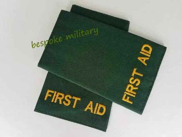 FIRST AID EPAULETTES Ambulance Medic Officer Epaulette Slides Sliders ...