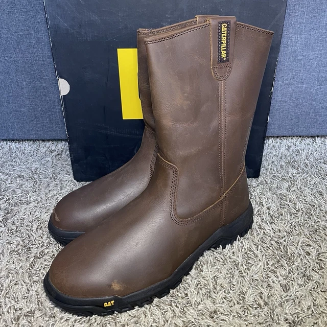 CATERPILLAR DRAWBAR PULL-ON Work Boots Men's Size 11 Steel Toe Summer ...