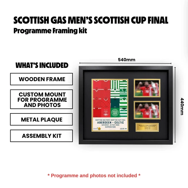 ABERDEEN FC - 2025 Scottish Cup Final Programme Framing Kit - x2 photos ...
