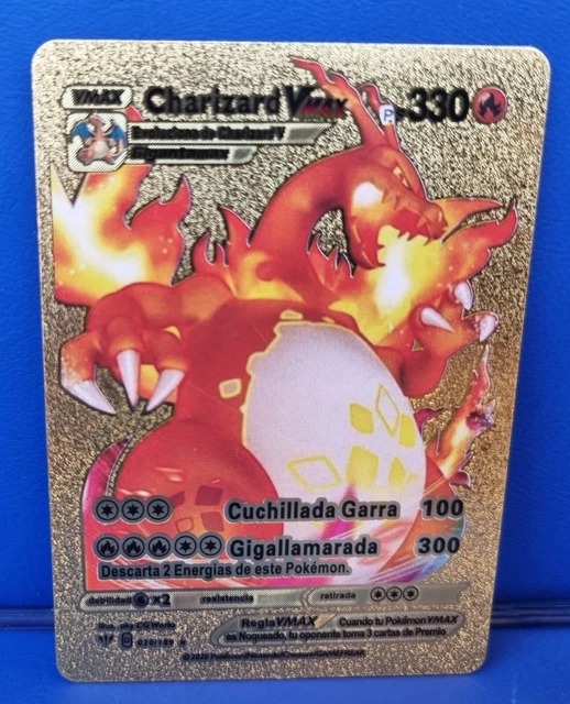 CARTA TARJETA POKEMON Charizard Vmax 020/189 Color Oro Dorado EUR 14,90 ...