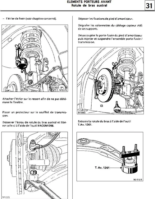 MANUEL ATELIER ENTRETIEN réparation technique maintenance Renault Laguna 1 - fr EUR 30,00 ...