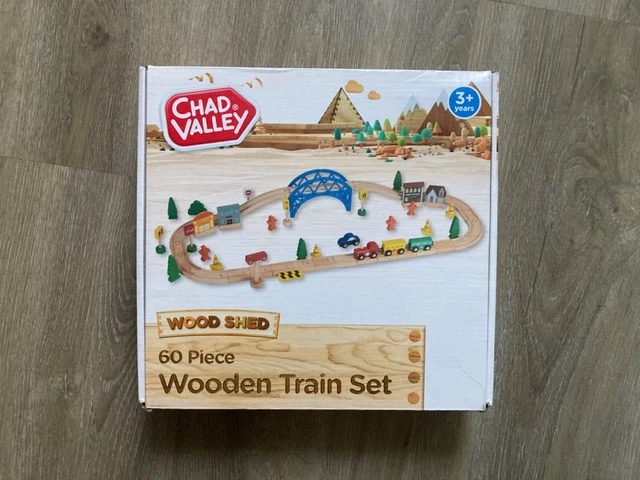 CHAD VALLEY WOODEN Train Set 60 Piece Looks New Children’s Toy Set £16. ...