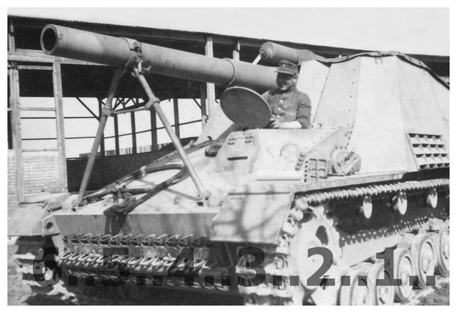 2WK FOTO SCHWERE WH-Panzer SfL Panzerjäger Panzerhaubitze mit ...