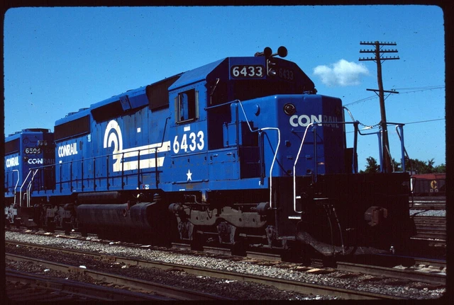 ORIGINAL RAIL SLIDE - CR Conrail 6433 River Rouge MI 6-1984 EUR 3,75 ...