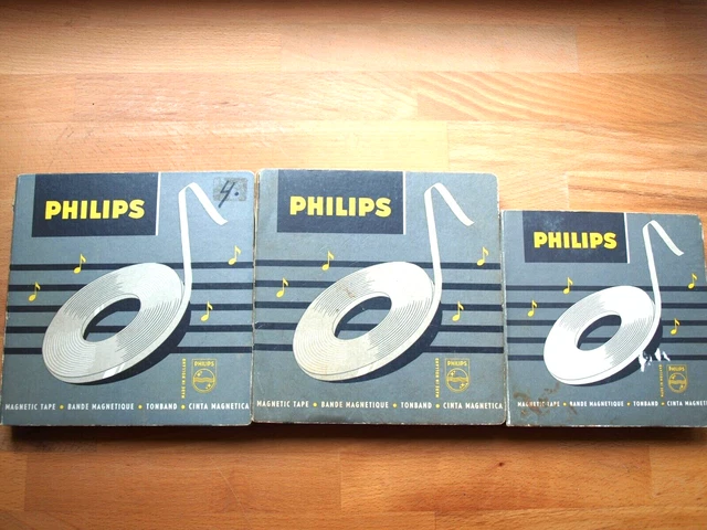 VERY RARE SET PHILIPS reel to reel tapes Tonband Magnetophone ELseries ...