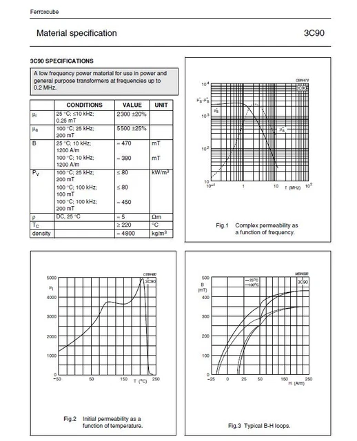 LOT DE 4 Cœurs Binoculaires Ferroxcube Mhb2-13/8/6-3C90 En Ferrite ...