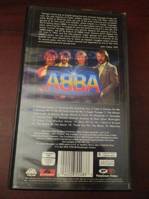 ABBA GOLD GREATEST Hits VHS Video Tape £4.99 - PicClick UK