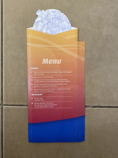 SCARCE BRISBANE LIONS DINNER MENU Fitzroy AFL VFL $7.00 - PicClick AU
