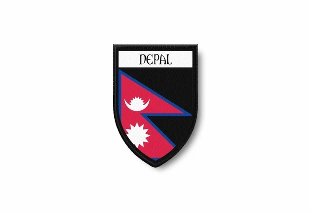 PATCH AUFNÄHER BÜGELBILDER aufbügler wappen flagge flaggen fahne nepal EUR 3,99 - PicClick DE