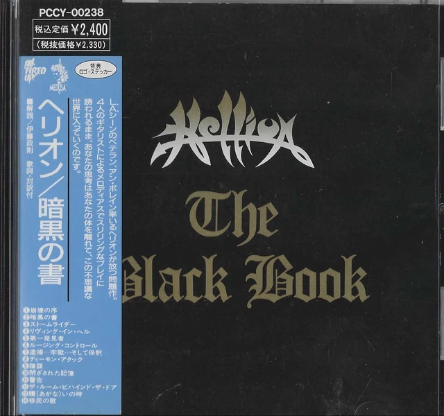 HELLION THE BLACK Book JAPAN CD OBI 1991 PCCY-00238 Chet Thompson Ann ...