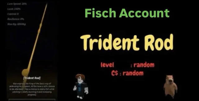ROBLOX FISCH ACC - Trident Rod (Level random) (C$ random) | ROBLOX ...